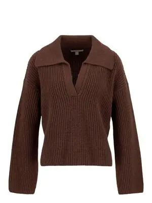 Barbour Robyn V-neck Jumper - Brown