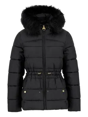 Barbour Long-sleeved Puffer Jacket With Drawstring Waist - Black