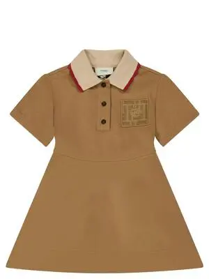 Fendi Logo Polo Dress - Brown