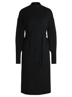 Hugo Boss High-neck Knit Dress - Black