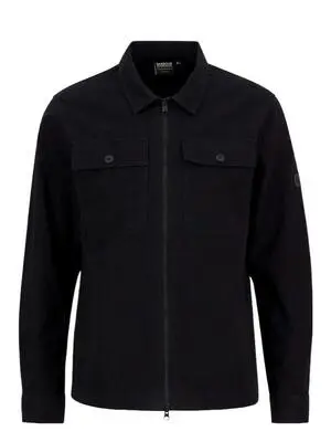 Barbour Shirt Jacket With Zipper Closure - Black