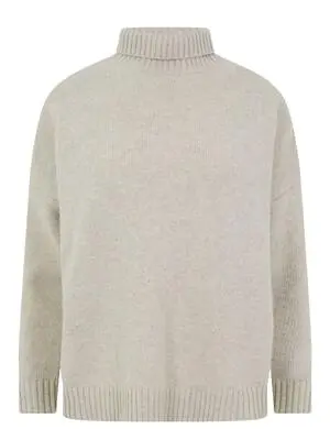 Max Mara Turtleneck Knit Sweater - Nude