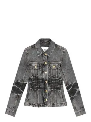 GANNI Ganni Tailored Denim Jacket With Gold-Tone Buttons