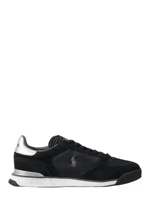 Polo Ralph Lauren Suede And Mesh Sneakers - Black
