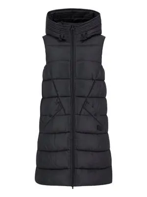 Barbour Cecilla Long Gilet With Funnel Neck - Black