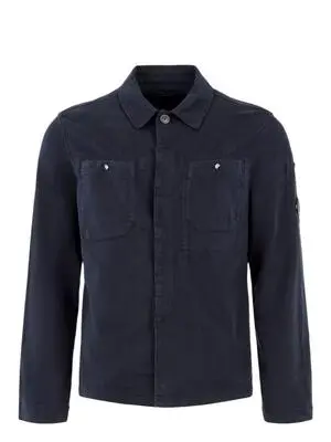 C.P. COMPANY Button Long Sleeve Overshirt - Black