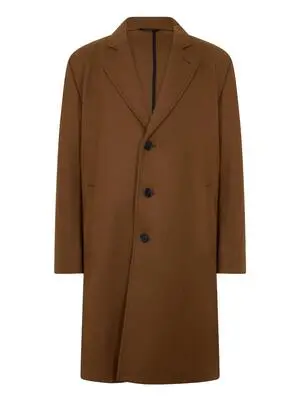 Hugo Boss Hugo Single-breasted Long Coat - Brown