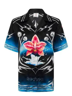 Casablanca Printed Short Sleeve Shirt - Black