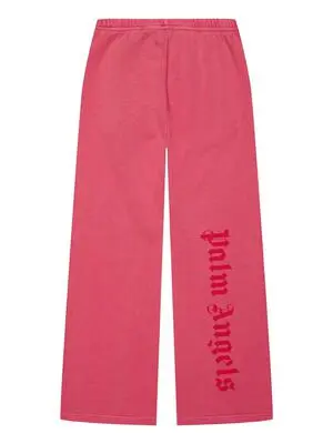 Palm Angels Logo Wide Leg Joggers - Red