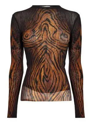 JEAN PAUL GAULTIER Printed Long Sleeve T-shirt - Black