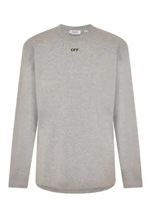 Off-White Logo Long Sleeve T-shirt Gray