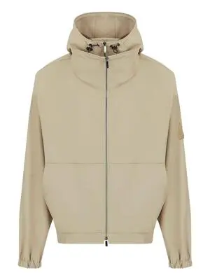Emporio Armani Hooded Bomber Jacket - Nude