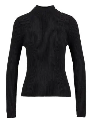 Barbour Barbour Stella Ribbed Turtleneck Jumper Black