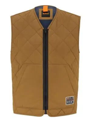 Hugo Boss Diamond-quilted Gilet - Brown