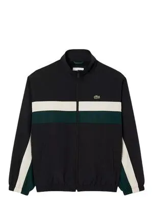 Lacoste Track Jacket With Striped Detailing - Black