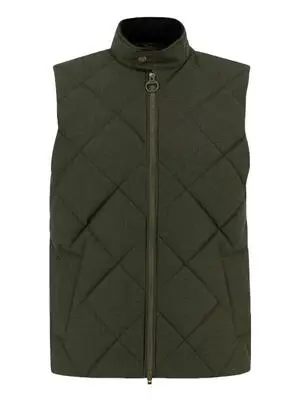 Barbour Stand Collar Quilted Vest - Olive