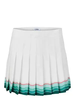 CASABLANCA Casablanca Pleated Printed Midi Skirt