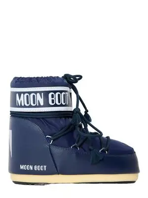 Moon Boot Icon Low Nylon Lace Up Boots - Blue