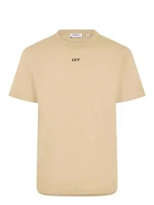 Off-White Logo Crew Neck T-shirt - Nude