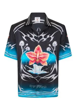 Casablanca Printed Short-sleeved Shirt - Black