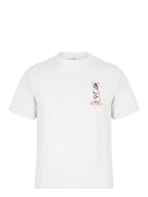 Casablanca Round Neck Printed T-shirt - White