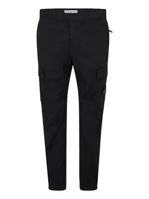Stone Island Tela Cargo Trousers - Black