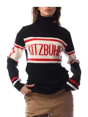 Hugo Boss Kitzbühel Graphic Turtleneck Sweater - Black
