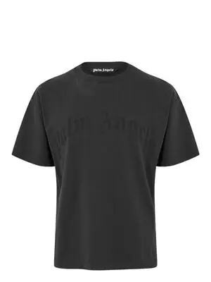 Palm Angels Logo Crew Neck T-shirt - Black