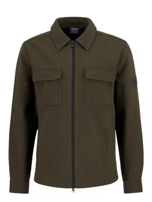 Barbour Long Sleeved Casual Jacket With Collared Neckline - Green