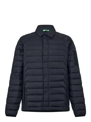 Hugo Boss Quilted Down Shirt Jacket - Black