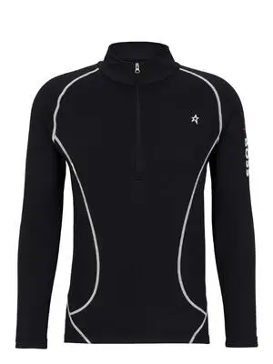 Hugo Boss Zip-up Fleece Sweatshirt With Logo Detail - Black