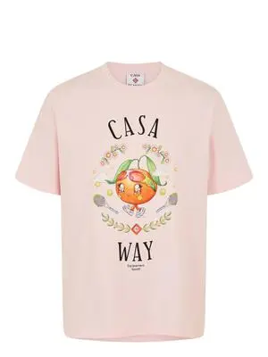 Casablanca Logo Crew Neck T-shirt - Nude