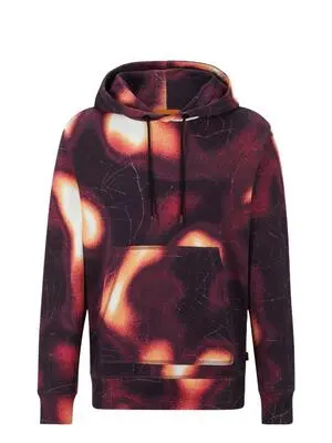 Hugo Boss Weheat Printed Hoodie - Red