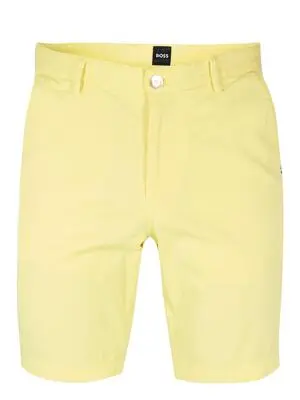 Hugo Boss Cotton Twill Chino Shorts - Yellow