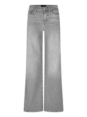 7 For All Mankind Lotta Wide Leg Jeans - Grey
