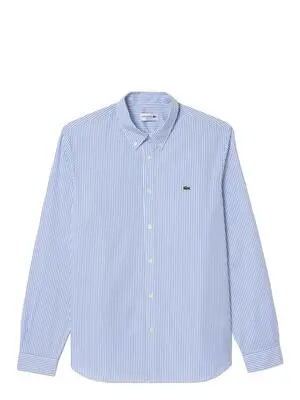 Lacoste Regular-fit Striped Cotton Shirt - White