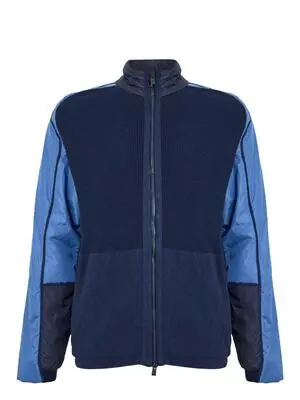 Hugo Boss Hybrid Knit And Shell Jacket - Blue
