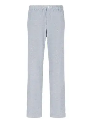 Emporio Armani Textured Casual Trousers - Blue