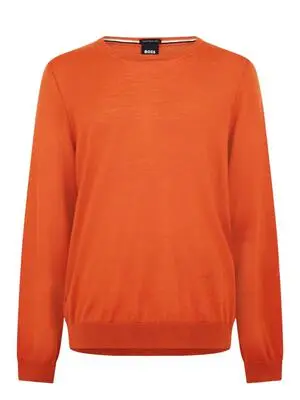 Hugo Boss Leno Knit Crew Neck Jumper - Red