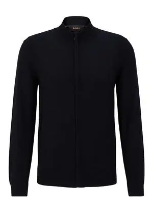 Hugo Boss Full-zip Knit Jacket - Black
