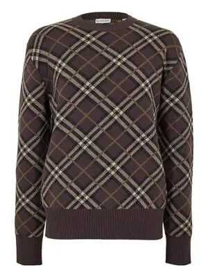 Burberry Argyle Knit Jumper - Black