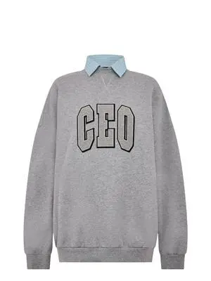 BALENCIAGA Balenciaga Long Sleeve Sweatshirt With Faux Shirt Collar