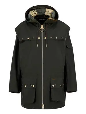 Barbour Long-sleeved Zip-up Jacket With Patch Pockets - Olive/ancient