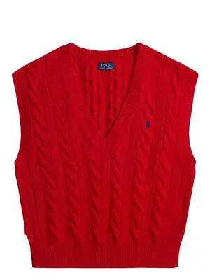 Polo Ralph Lauren Knitted Cable Vest - Red