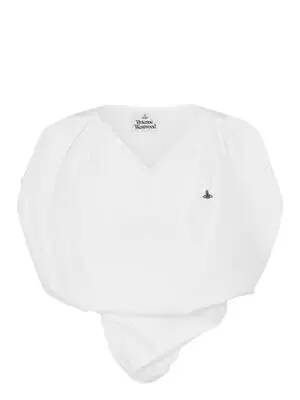 VIVIENNE WESTWOOD Asymmetrical Draped Top - White