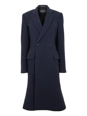 Balenciaga Ballet Godet Overcoat - Black
