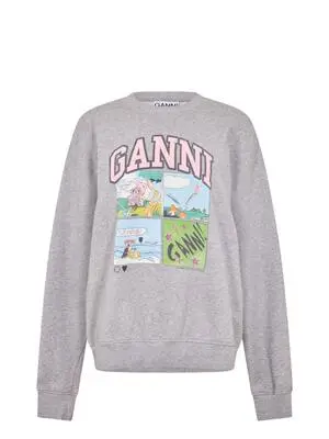 GANNI Ganni Crewneck Sweatshirt Gray