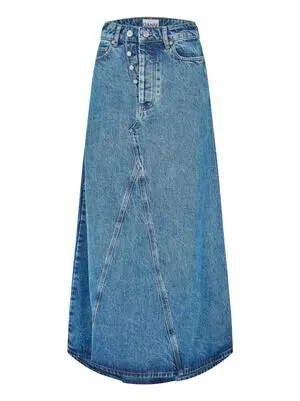 GANNI Denim Maxi Skirt - Blue