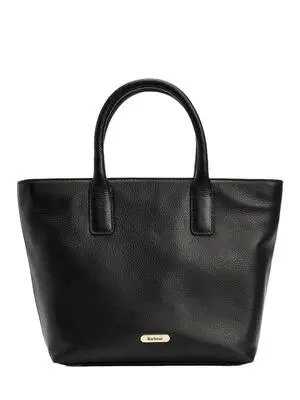 Barbour Birch Leather Tote Bag - Black