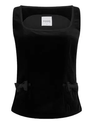 Posse Square Neck Vest - Black